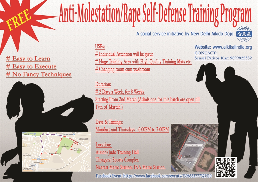 Anti-Molestation/Rape Self-Defense Training Program – Aikikai India